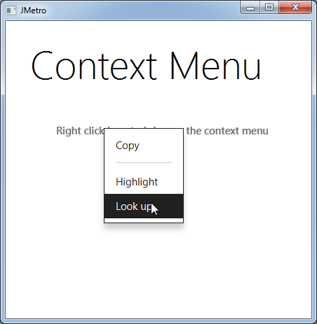 Metro style Context Menu for java (JMetro) Revisited – Pixel Duke