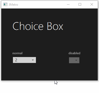 Metro style Choice Box for java (JMetro) - Pixel Duke