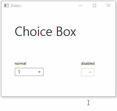 Metro style Choice Box for java (JMetro) - Pixel Duke